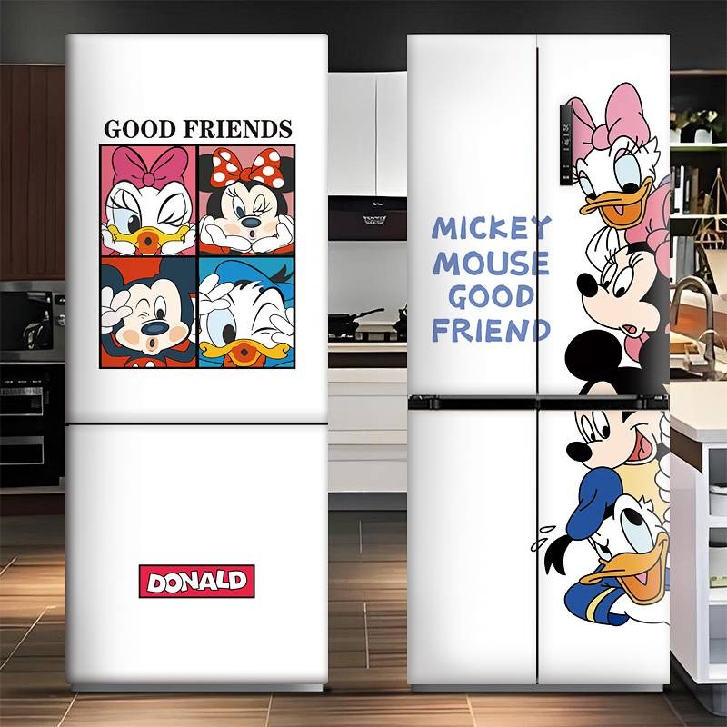 Kitchen Mickey Mouse Fridge Stickers Waterproof Oil-Proof Self-Adhesive ...