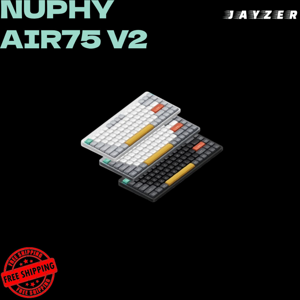 SG Nuphy Air75 V2 Mechanical Keyboard Hot Swappable RGB Backlit for Mac/Windows/IPad UBSC ...