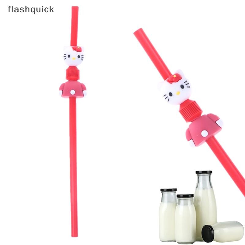 flashquick Sanrio Hello Kitty Reusable Straws Cute Cartoon Bendable Cat ...