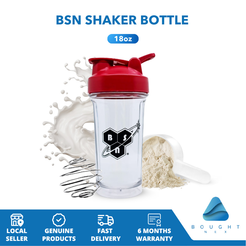BSN Shaker Bottle 18oz and 25oz – Leak-Proof, Durable, Easy Mix Protein ...