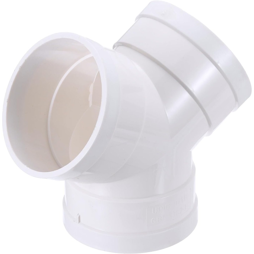 PATIKIL 3 Way Duct Splitter, 4"x4"x4" (Socket x Socket x Socket) PVC Y ...