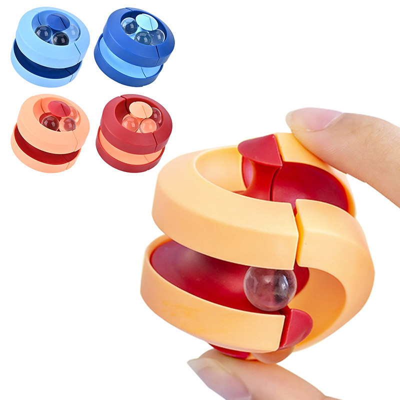 3Pcs Finger Decompression Ball Track Cube Fingertip Track Spinning Top ...