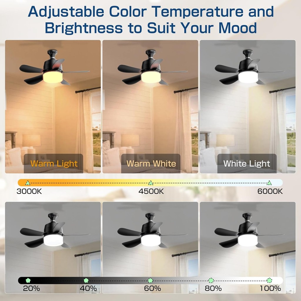 Socket Ceiling Fans with Lights and Remote- Socket Fan light with ...