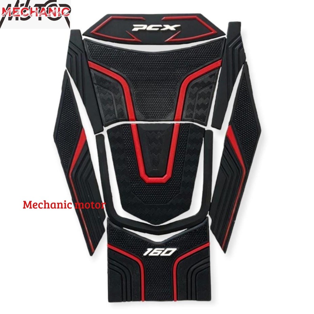MERAH TANK PAD TANKPAD HONDA PCX 160 RED / SET DECKPAD DECK PAD PCX 160 ...