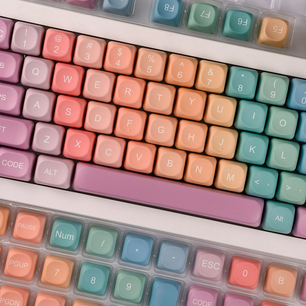 Macaron Keycap 120 Keys MOA Profile PBT Concise Dye Sublimation Wooting ...