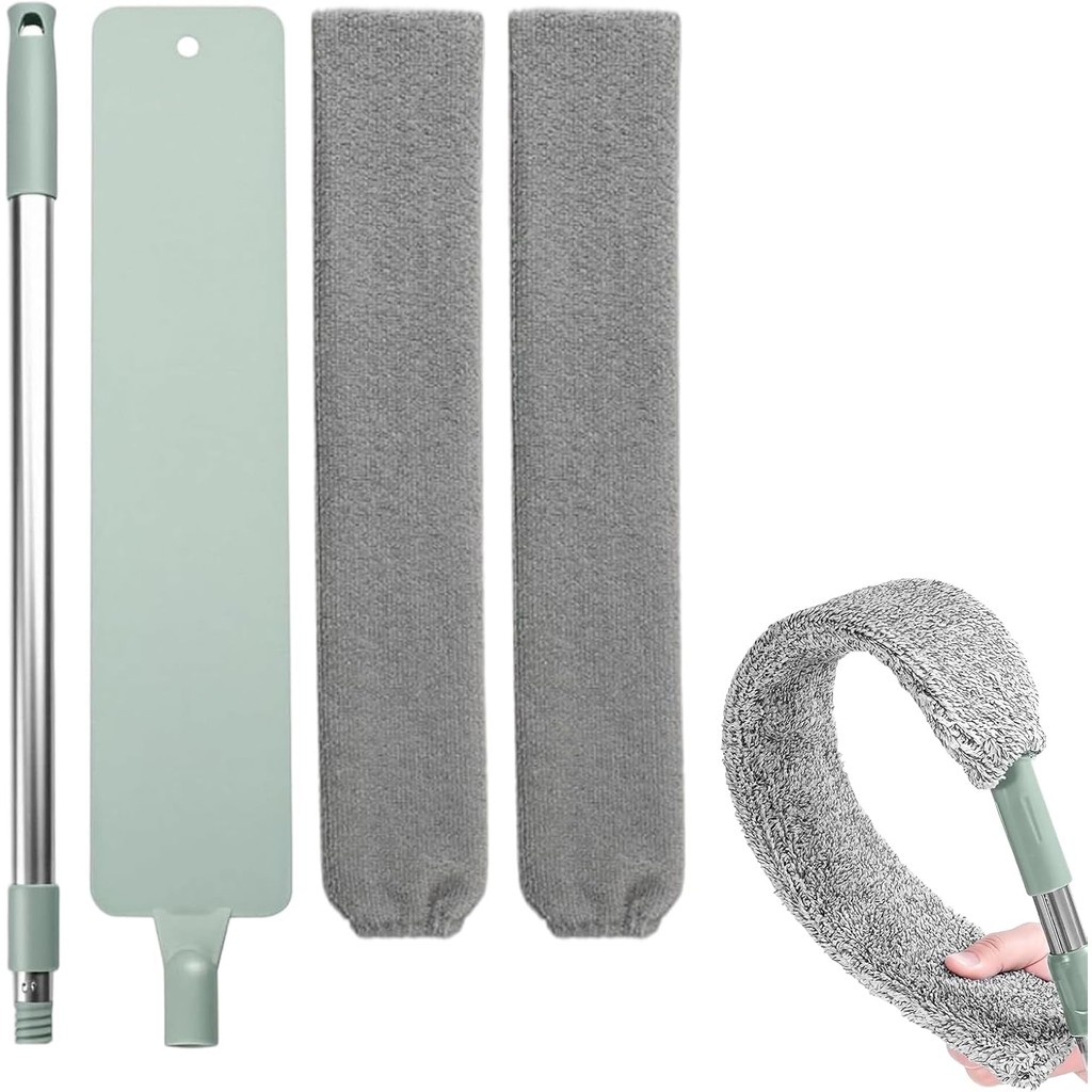 Retractable Gap Dust Cleaner, with Microfiber Dusting Cloths, Flat ...