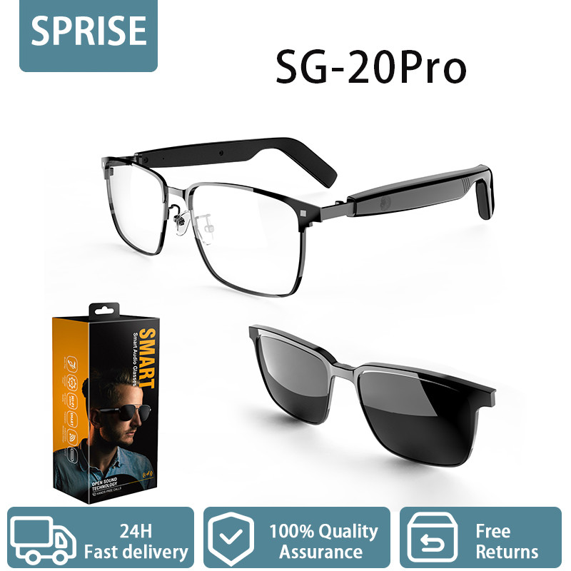 SPRISE SG20 Bluetooth Sunglasses Wireless Air Conduction Earphone Smart ...