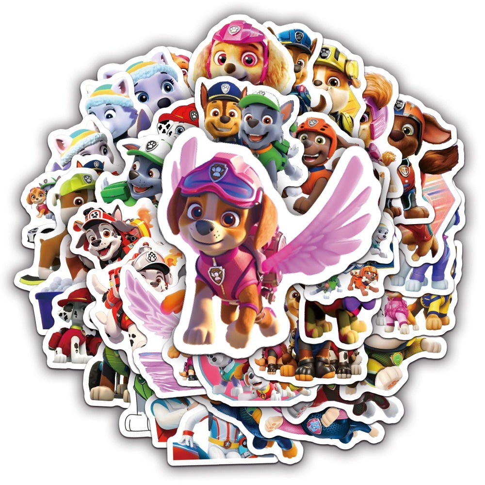85-Piece Non-Repeating Paw Patrol Stationery Stickers - Cute Kids ...