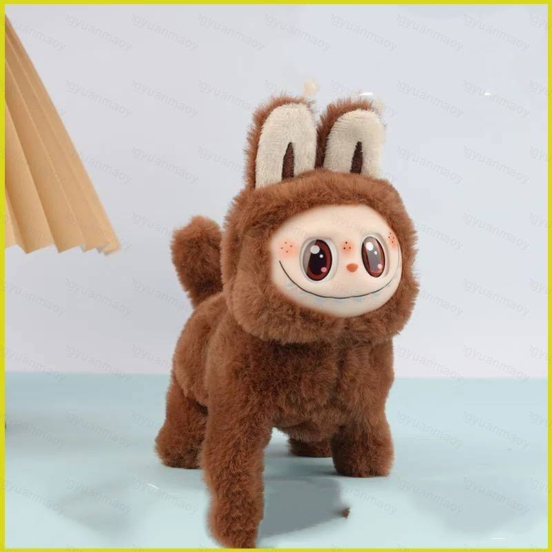 ZY1 Electric labubu Fuzzy cartoon Silicone face Can glows Can run and ...