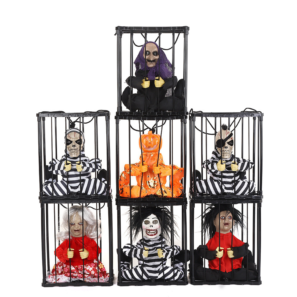Haunted House Scene Layout Prison Doll Props Halloween Horror Props ...