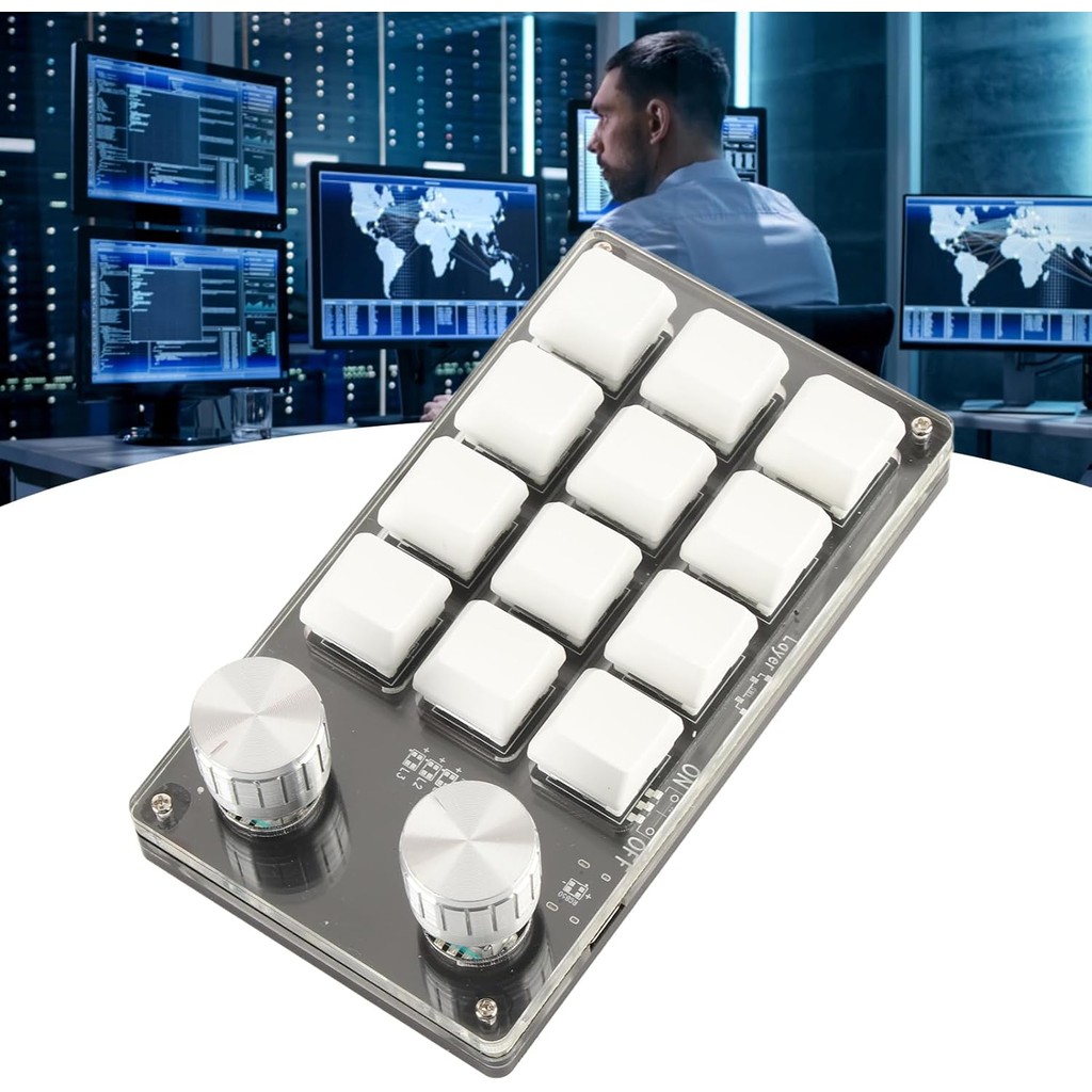 Focket One Handed Programmable Mechanical Keyboard, 12 Key Programmable ...