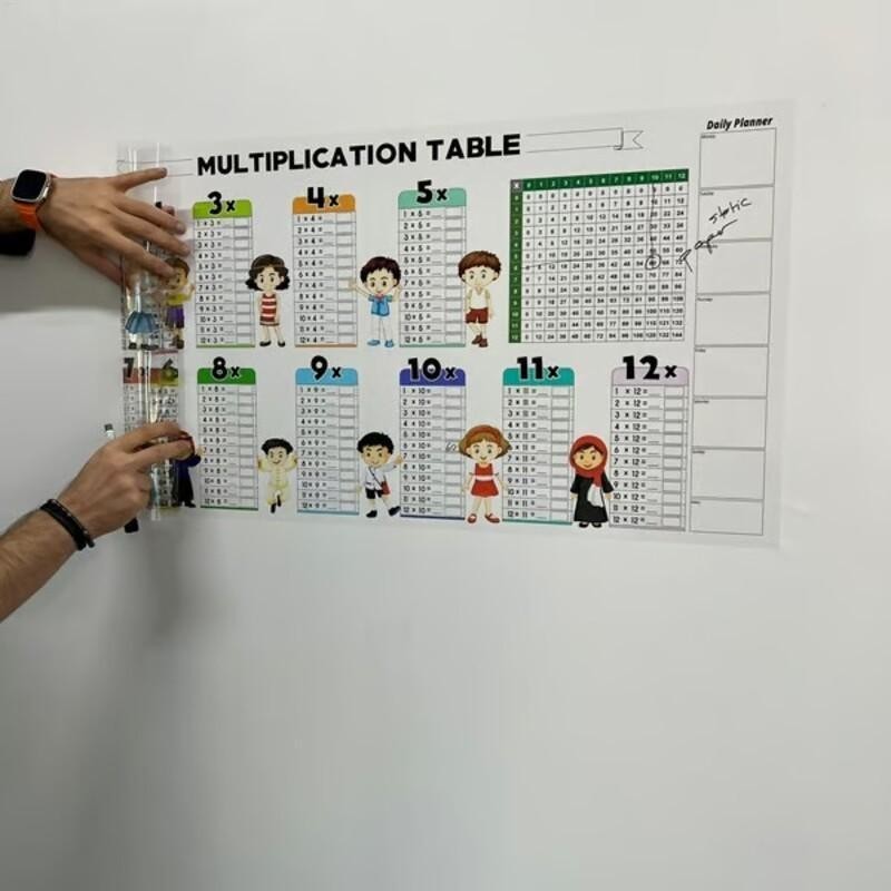 Dry Erase Multiplication Chart Reusable Write and Erase The ...
