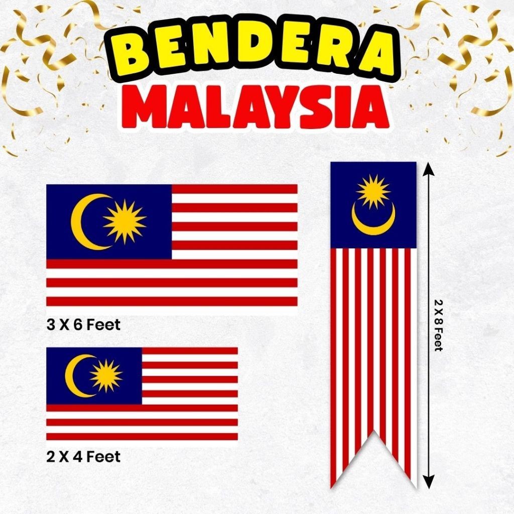 Bendera Malaysia/Malaysia Flag Bendera Merdeka Sales 2x4ft 3x6ft ...