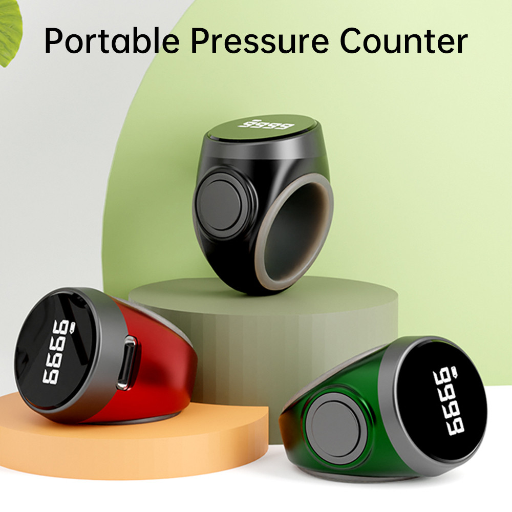 Portable ball counter S9 ring type button counter Type-c charging ...