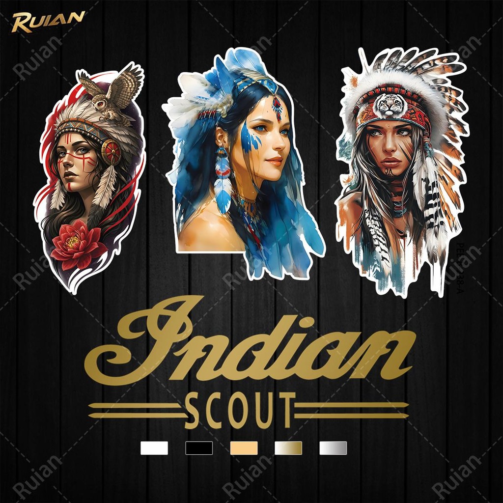 Indian beauty reflective sticker Indian SCOUT logo motorcycle fuel tank ...