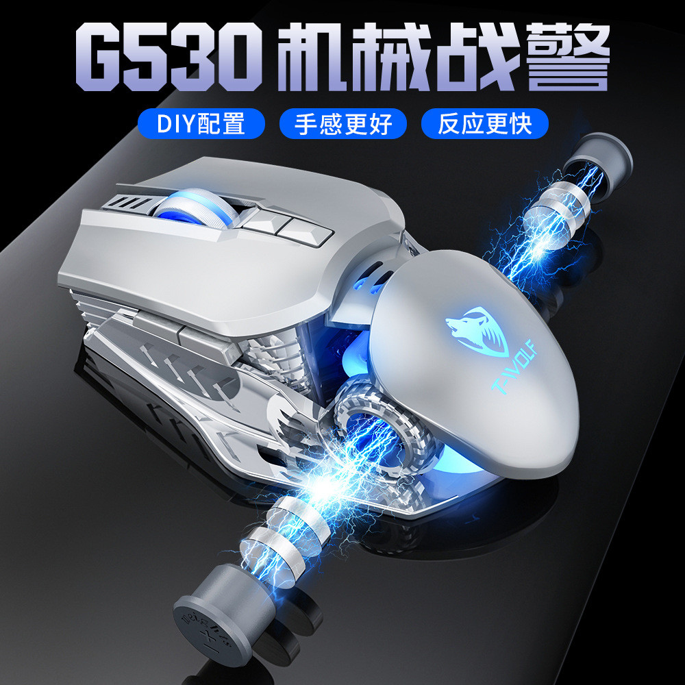 Luminous Wired Mouse Six-Button Design Laptop Mouse Computer Mouse ...