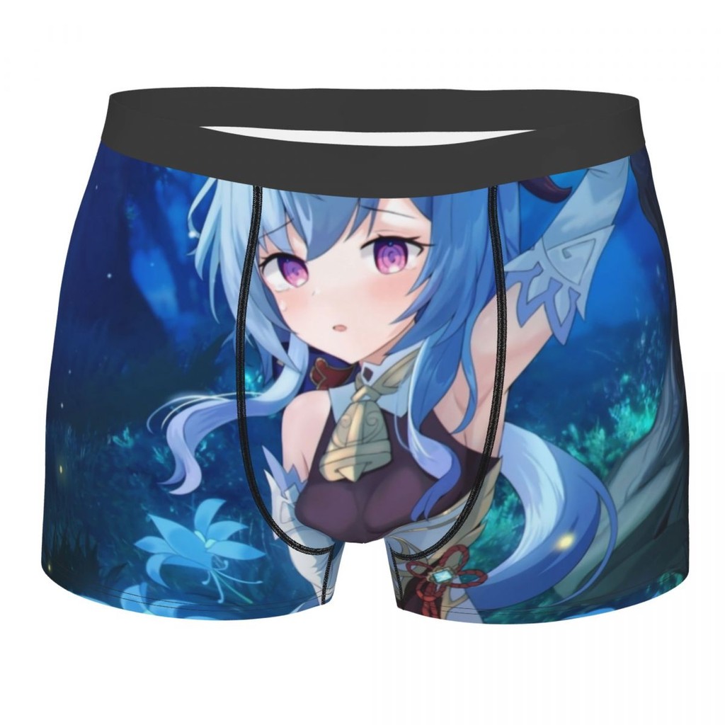 Custom Genshin Impact Anime Game Boxer Shorts For Homme 3D Printed Male ...