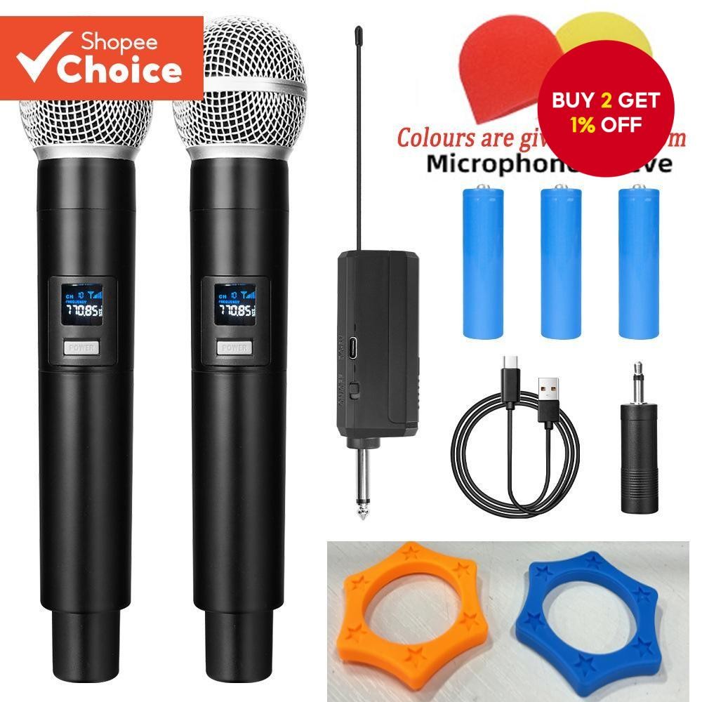 [Shopee Choice] UHF Wireless Dual Microphone Handheld Rechargeable ...