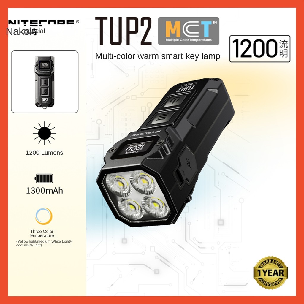 NITECORE TUP2 New Mini Small Flashlight | 3 Color Temperatures Mini ...