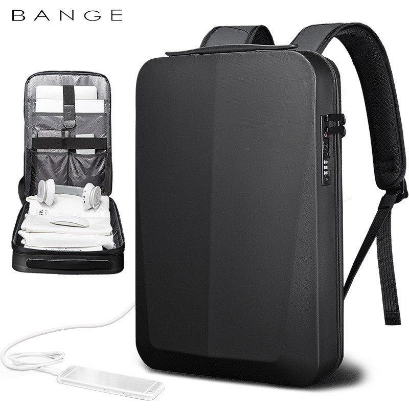 BANGE Slim Men Backpack Thin Ultralight Laptop Backpack Office Work ...