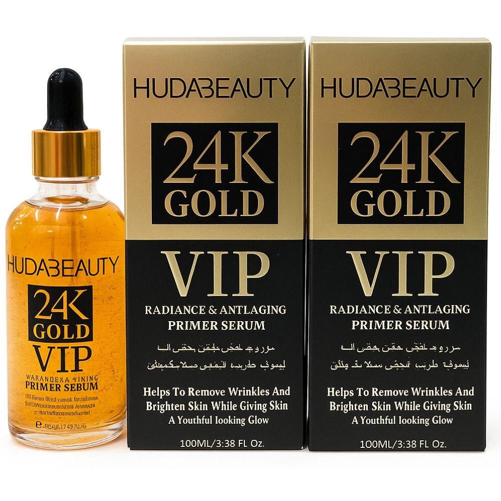 Huda Beauty 24K Gold VIP Radiance & Anti-Aging Primer 100ml – Wrinkle ...