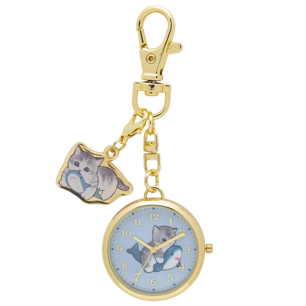 Fieldwork Womens Pocket Watch Analog Keychain Watch Beige Mofusand ...