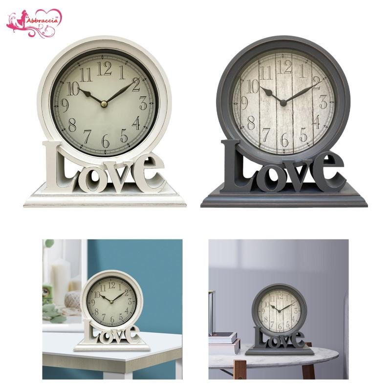 Abbraccia Vintage Style Mantel Clock Shelf Mantel Clock Silent Digital ...