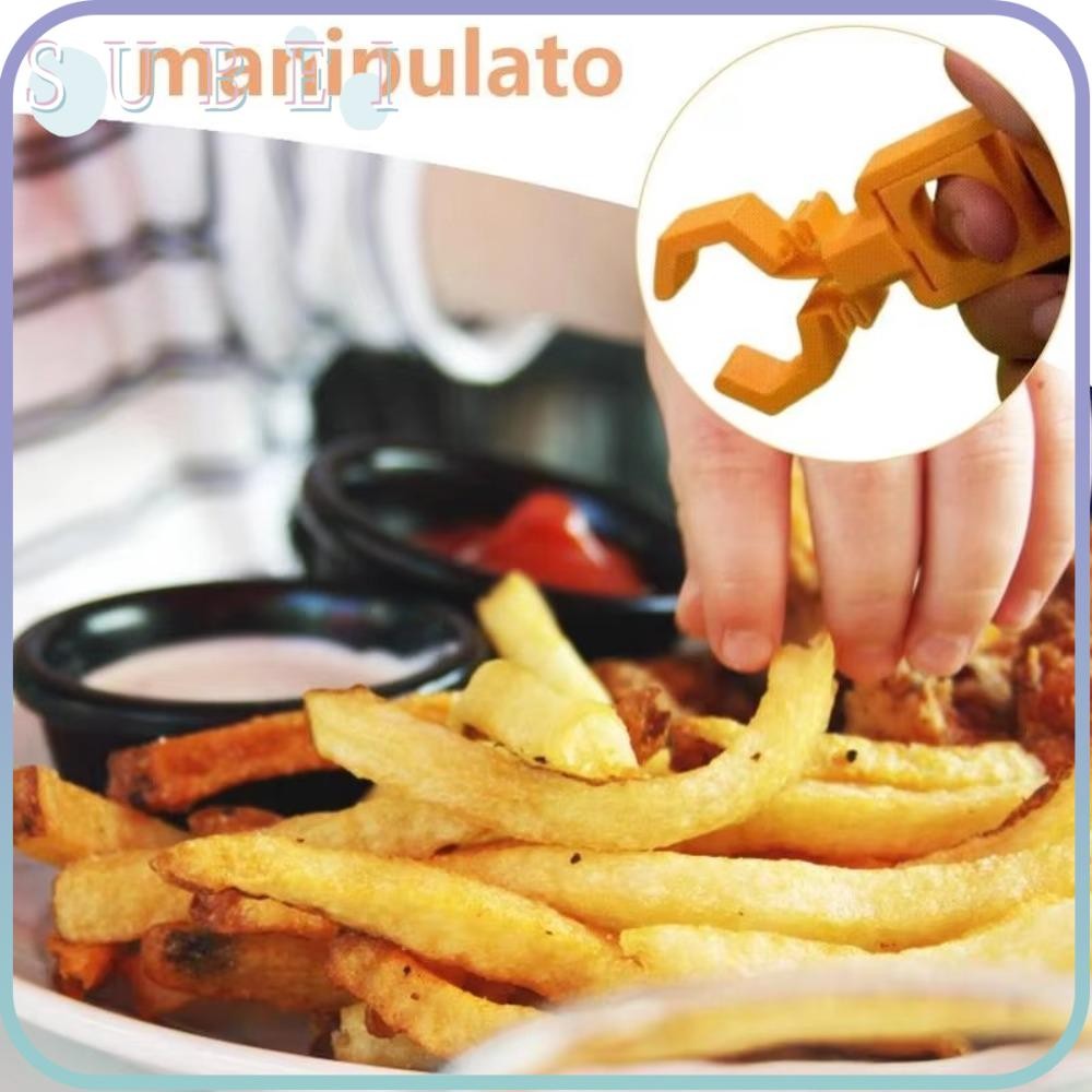 SULIN Potato Chips Finger Tongs, Chips Eating Food Finger Snack Grabber ...