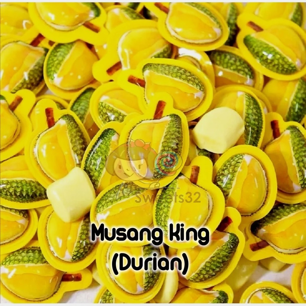[ 10pcs ] Musang King Durian Candy / Fresh Fruits Flavour Chewy Candy ...