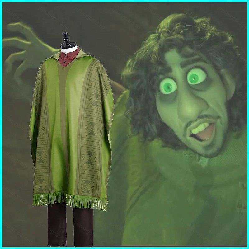 Disney Encanto Bruno Cosplay Costume Set for Kids Adult Top Pant Cloak ...