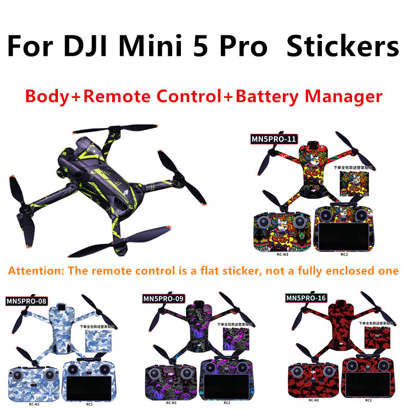 For DJI Mini 5 Pro Body Butler Stickers RC2/RC-N3 with Screen Remote ...