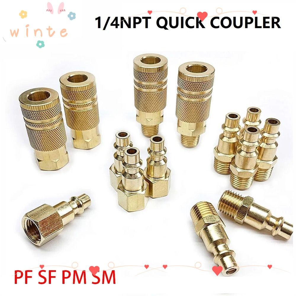 WINTE 1Pcs 1/4" NPT, Compressor Connector Tool Air Line Quick Coupler ...