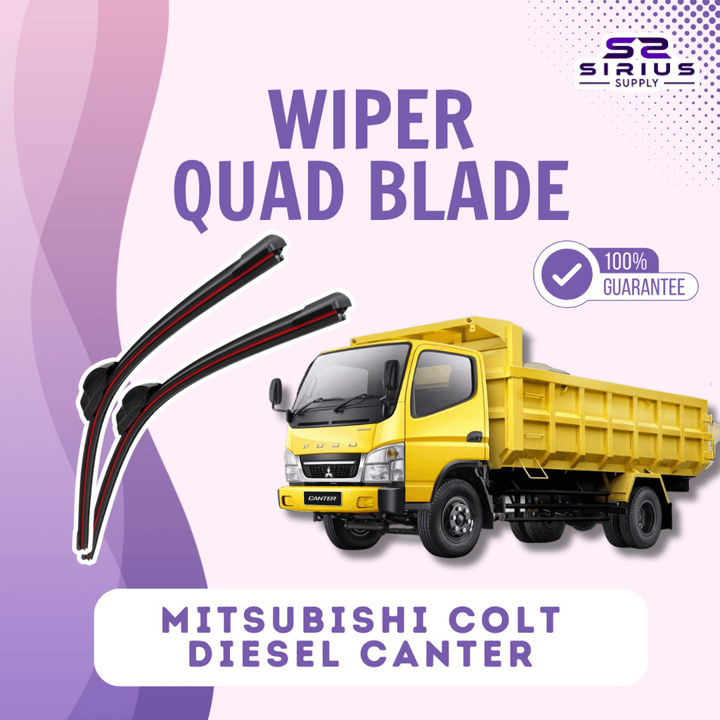 Mitsubishi Truck Colt Diesel Canter Frameless Quad Blade Wiper 1 Set ...