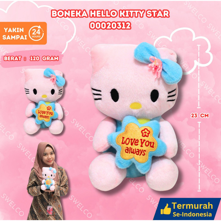 HELLO KITTY STAR DOLL SMALL HELLO KITTY STAR DOLL (BLUE) | Shopee Singapore