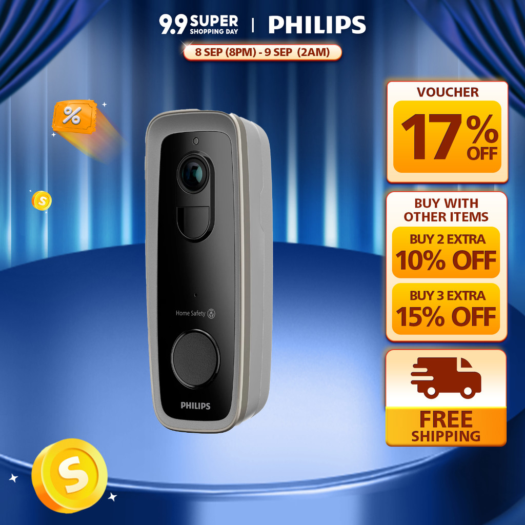 PHILIPS Home Safety Wireless Video Doorbell 5000 Series - HSP5300/01 ...