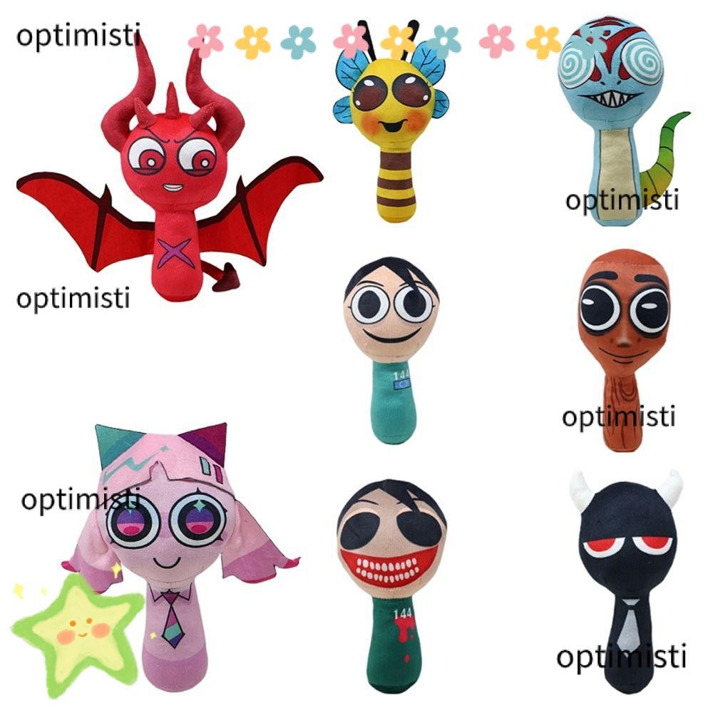 OPTIMISTI Sprunki Plush Toy, Oren Raddy Incredibox Plush Toy, Cartoon ...