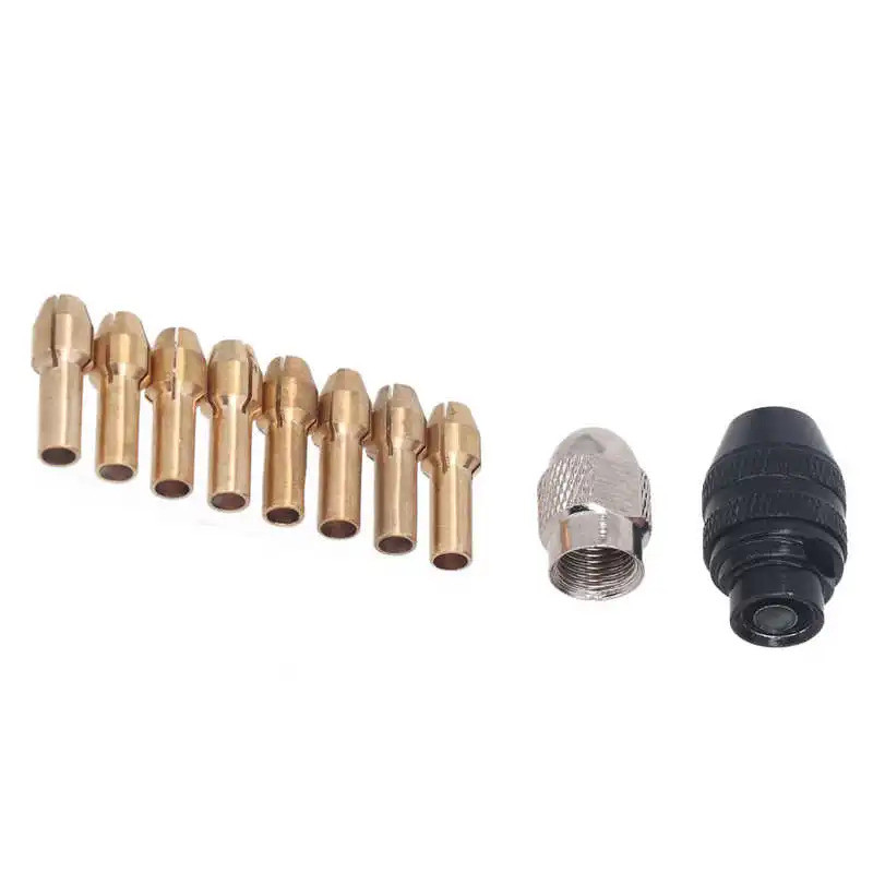 Drill Drill Chuck Collet Set 1/32in To 1/8in Rotary Tool Keyless Chuck ...