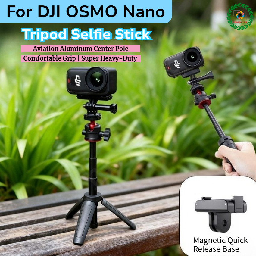 For DJI OSMO Nano Tripod Selfie Stick Handheld Tripod Magnetic Quick ...