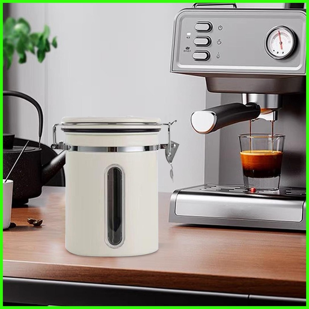 Coffee Container 1800ml Airtight Coffee Storage Canister Holder Keeper ...