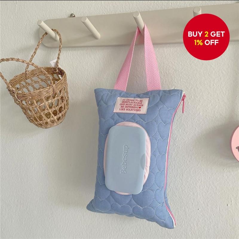 New Korean Style Macaron Colored Tissue Box Waterproof Drawstring Cover ...