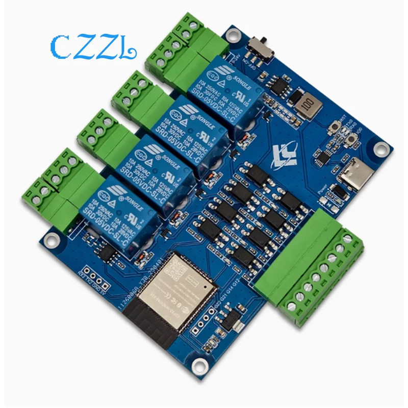 ESP32 Modbus RTU four-way relay module RS485 development board MODBUS ...