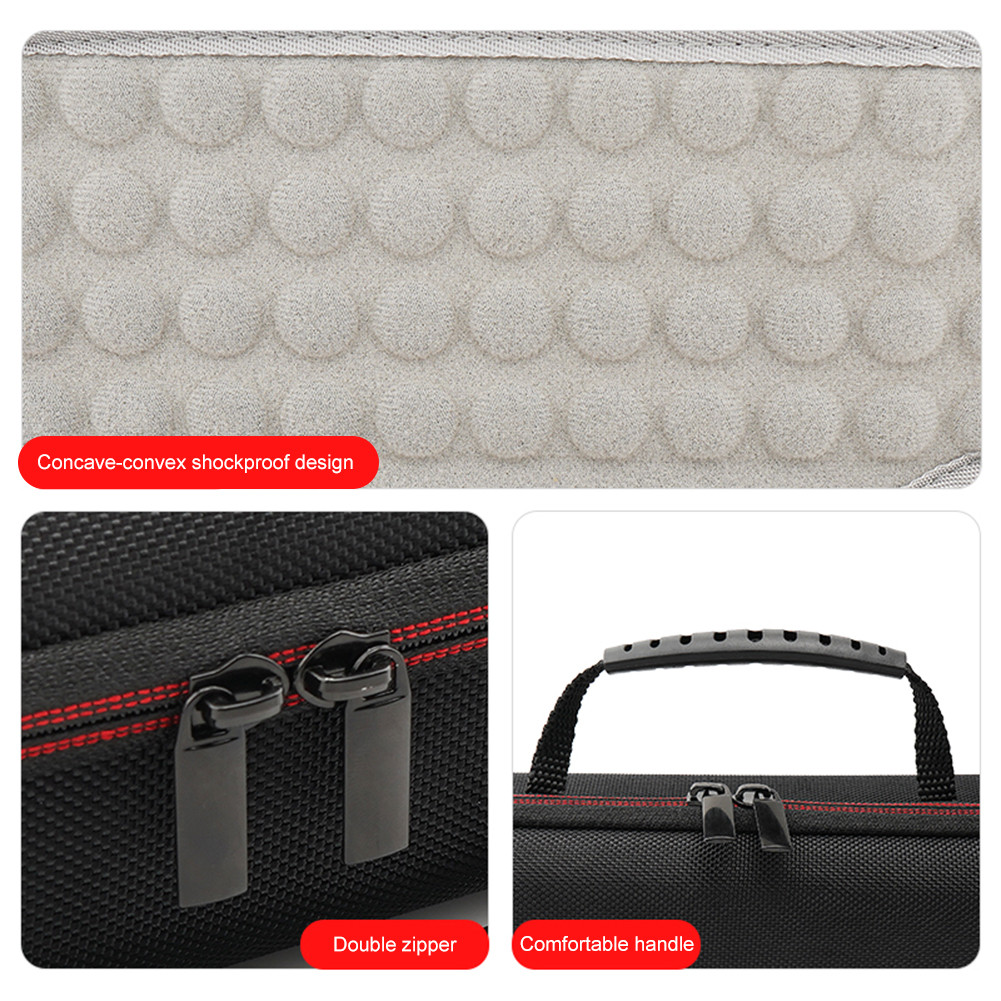 Wireless Microphone Case W/ Zipper EVA Hard Dual Wireless Mic Storage ...