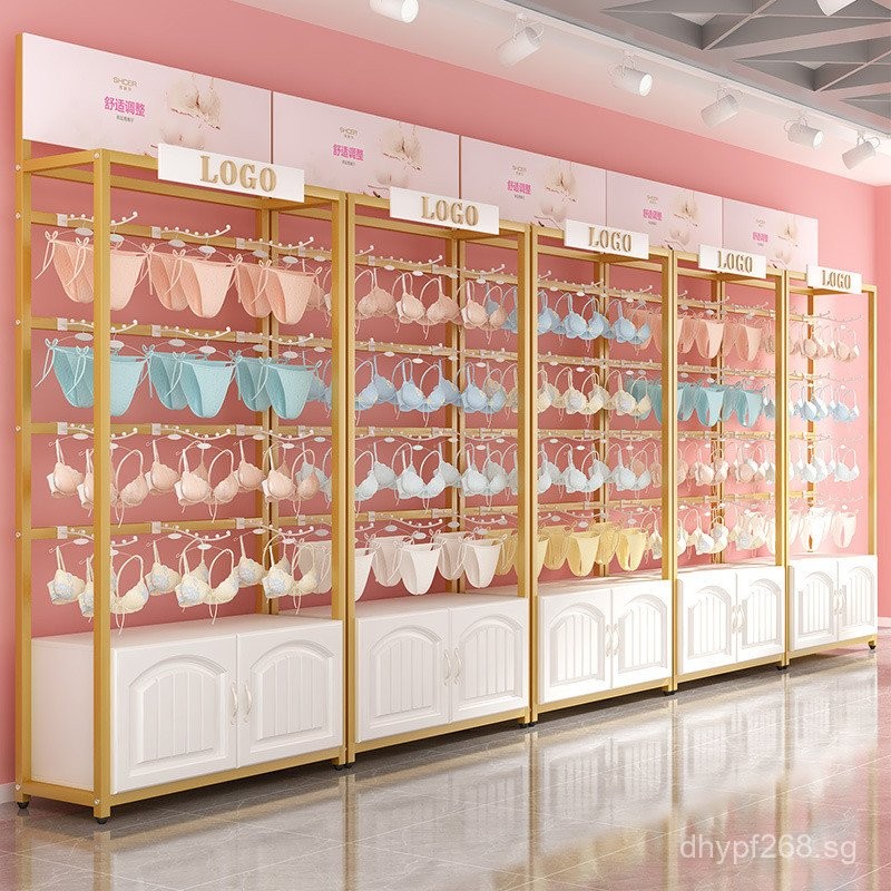 Golden Hook Bra Rack Clothing Store Multi-layer Display Cabinet Floor ...