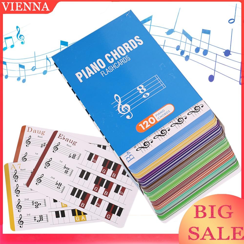 Flash Cards for 120 Chords Piano Chords Chart Included Fun Educational ...