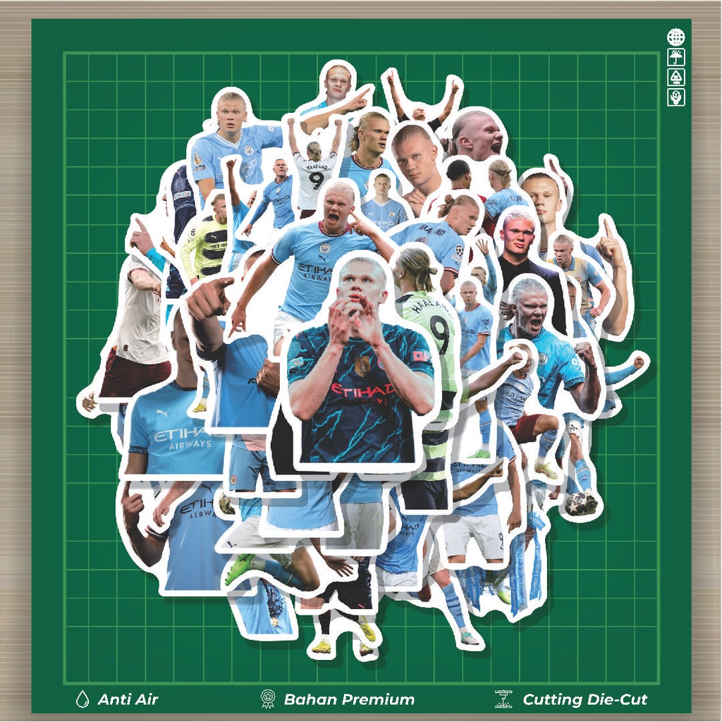 HOT 50 PCS STICKERS Erling Haaland Stickers - Man City Fashion Cars ...
