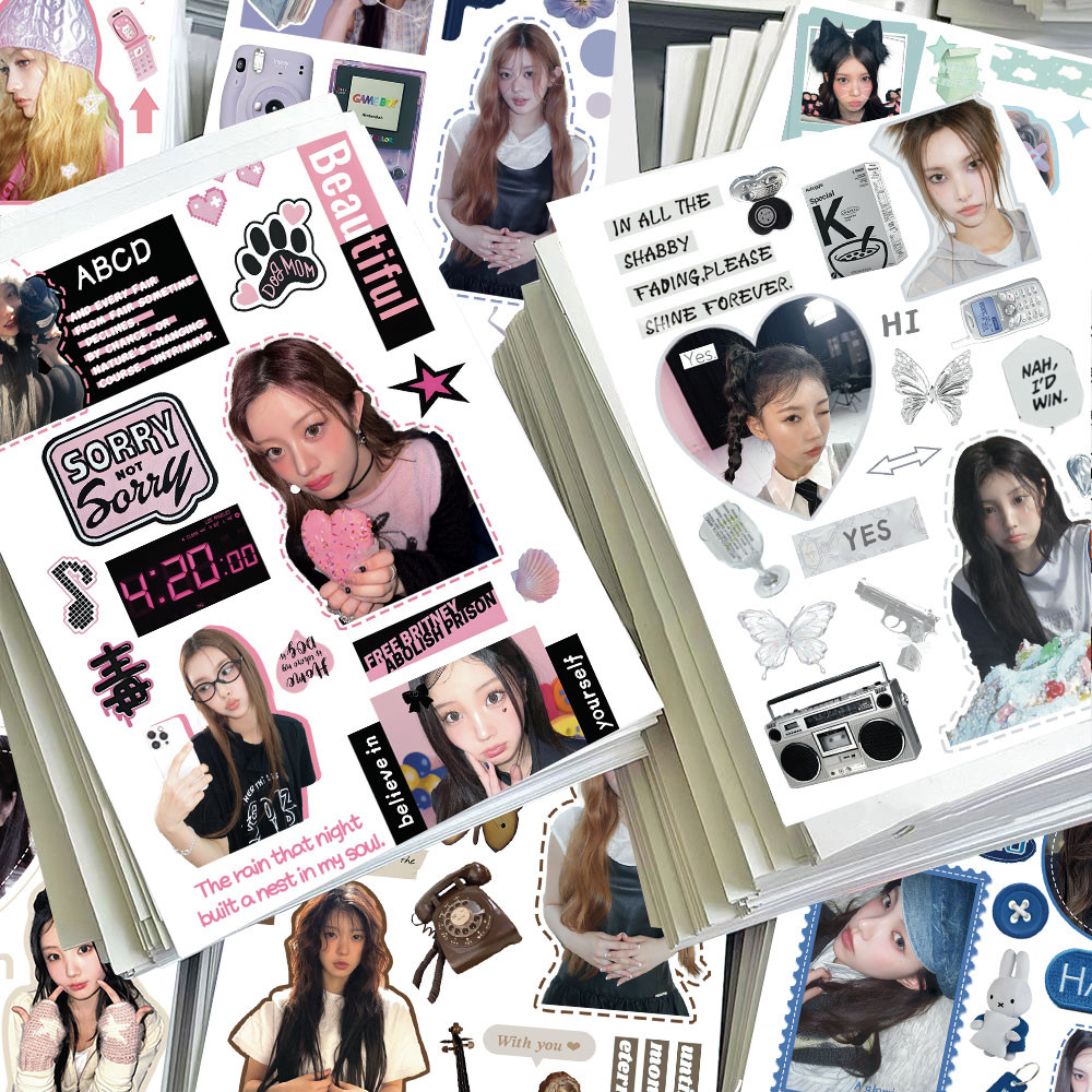 ILLIT K-Pop Girl Group Stickers (8 Pieces) - DIY Decor Decals for ...