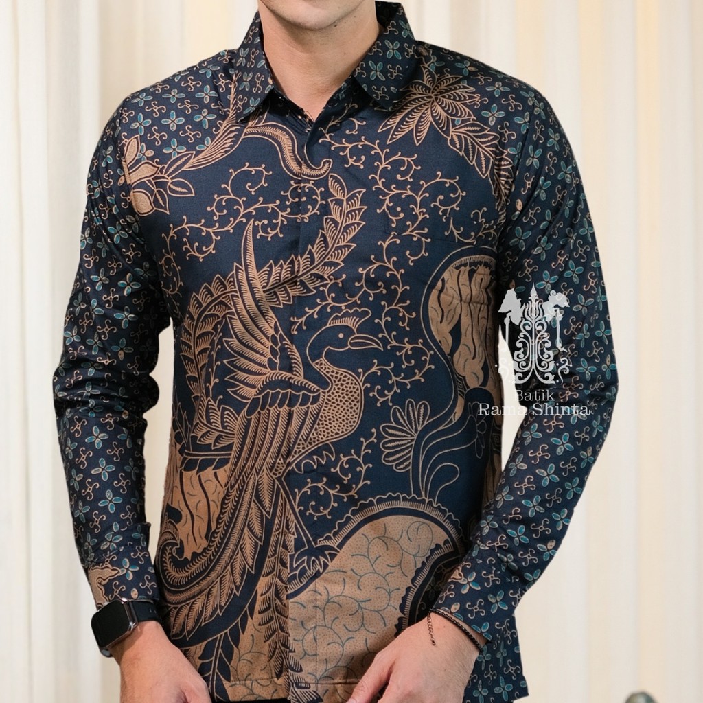 KEMEJA Rama Shinta Batik Adiraja Motif Men's Batik Long Sleeve Short ...