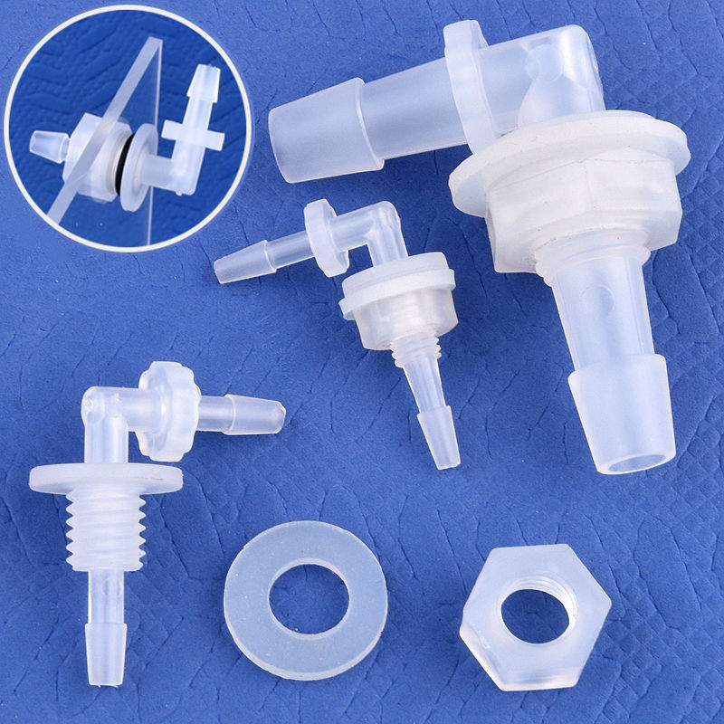 Plastic PP Threading Plate Elbow Perforated Elbow with Nut Gasket ...