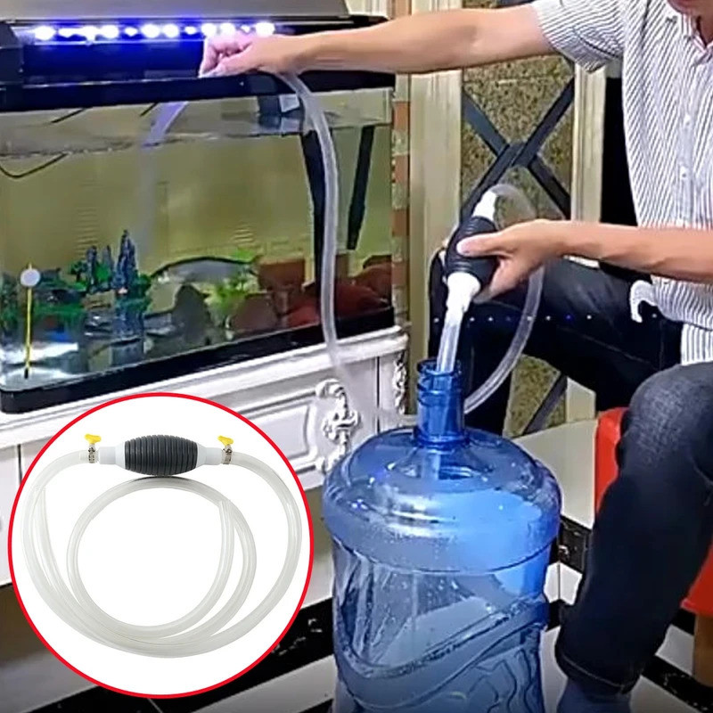 1m/2m Aquarium Mobile Handheld Water Pump Sucker Set Fish Tank Cleaning ...