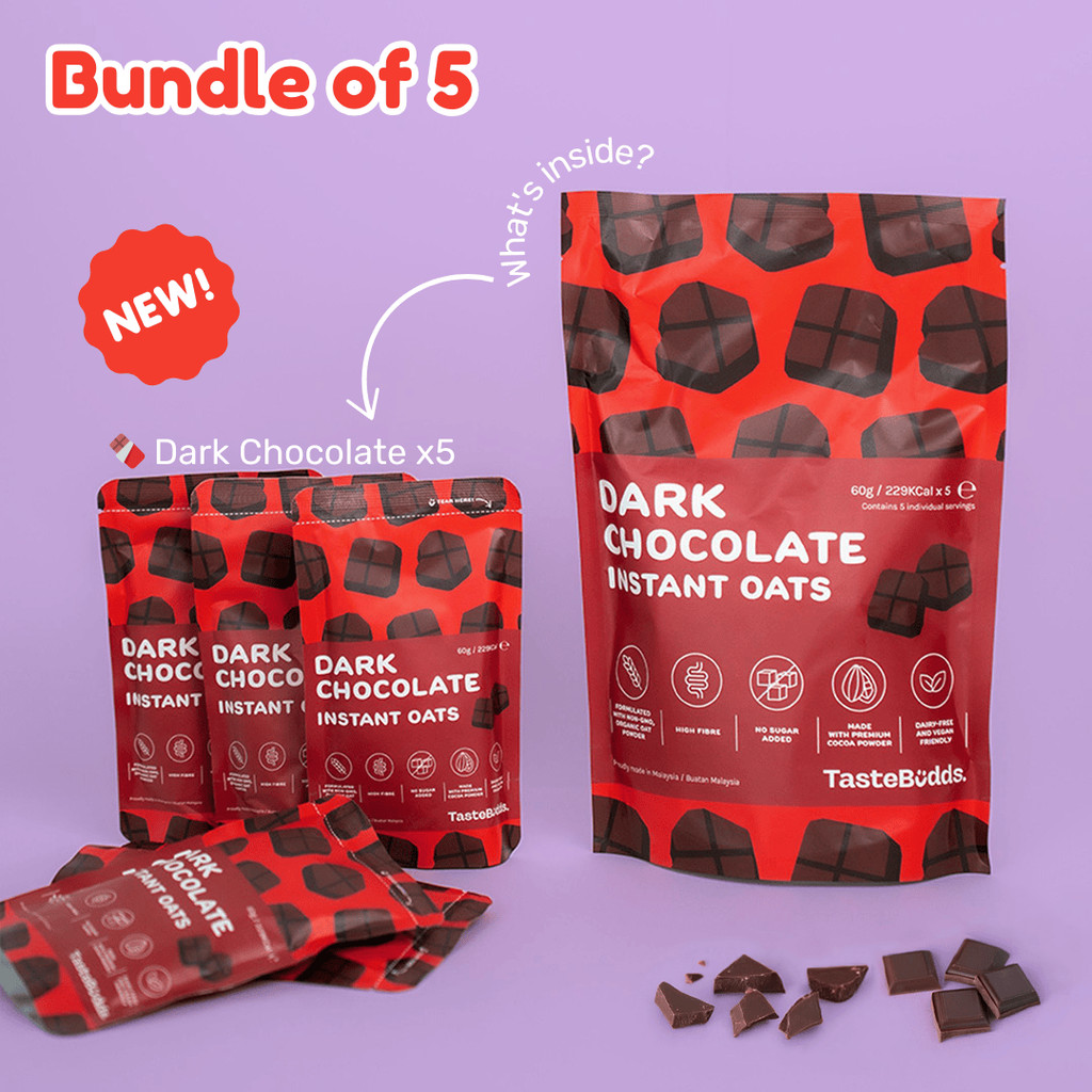 TasteBudds [New] Dark Chocolate Instant Oats | High Fibre | High ...